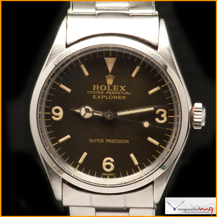 Rolex Explorer I Ref 5500 Gilt Dial Super Glossy Rare!