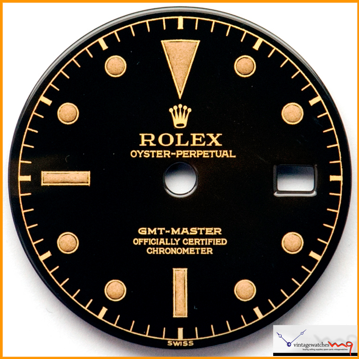 Dial Rolex GMT Ref 6542 Depth Gilt & Super Glossy Stock #57
